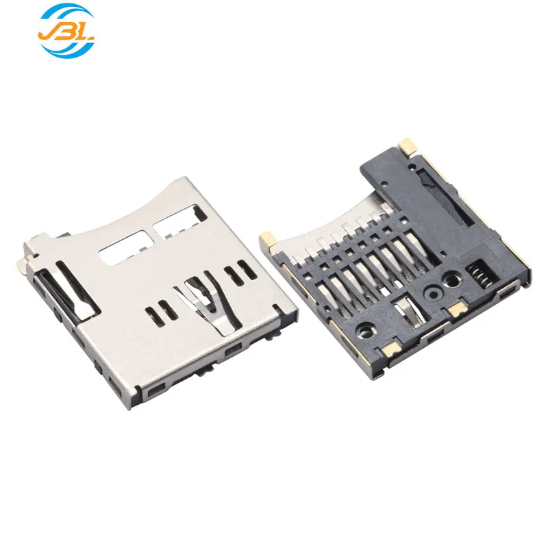 MICRO SD CARD Connector Push Push Type H1.85 Booth Self-ejecting Fly ...