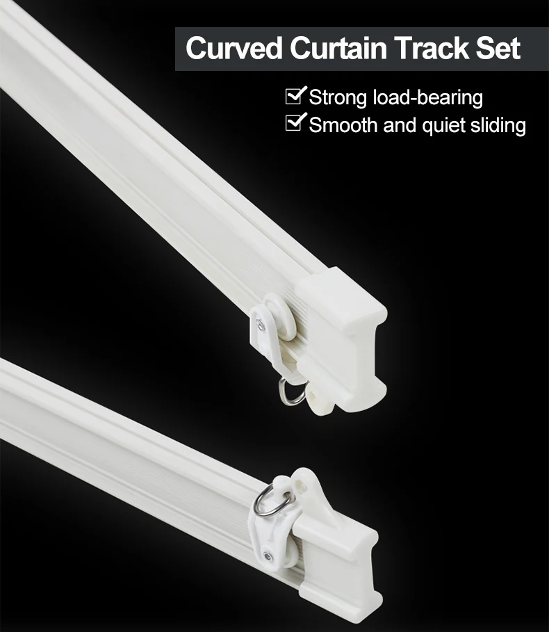 Plastic Flexible Pvc Bendable Window Curtain Rail Room Sliding Divider ...