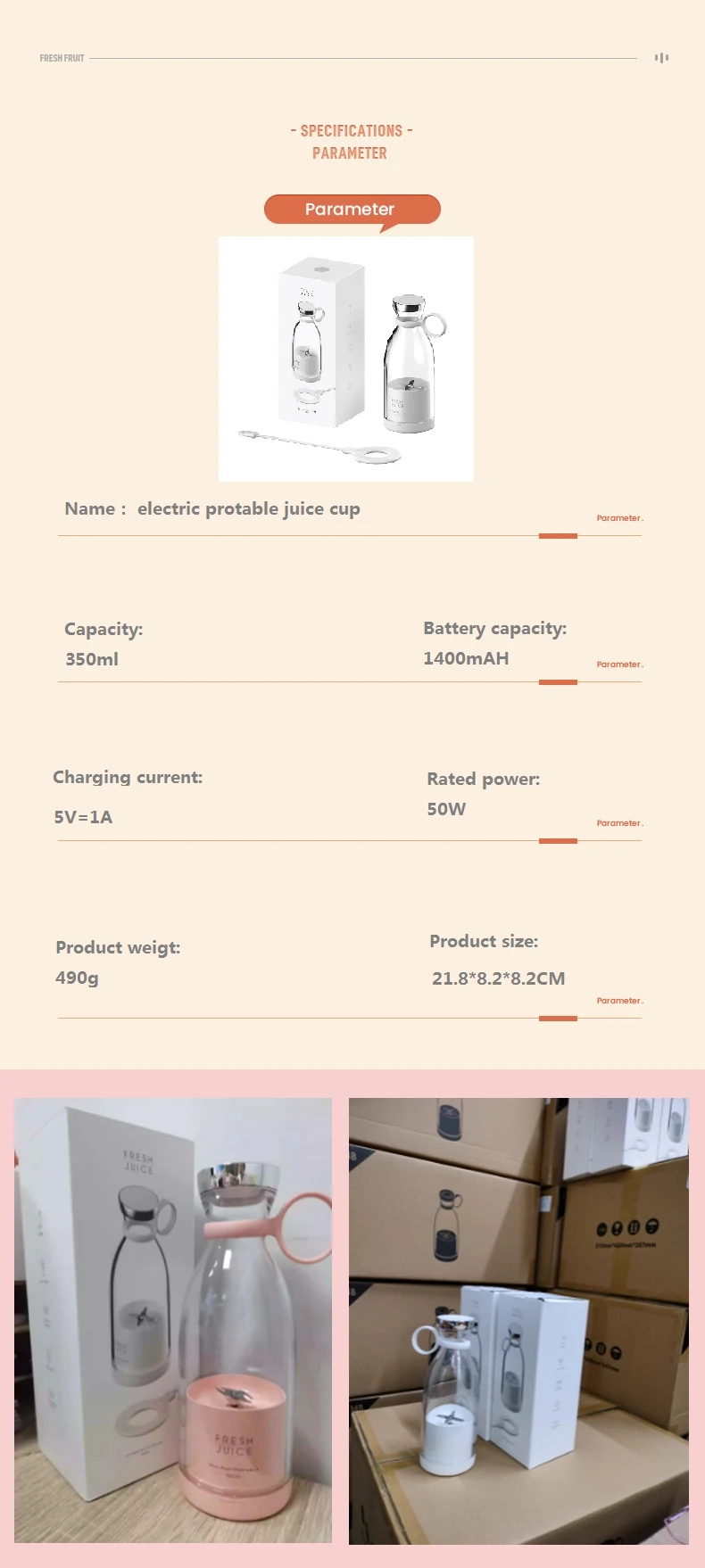 Fresh Juice Portable Blenders - Efficient & Portable Juicing