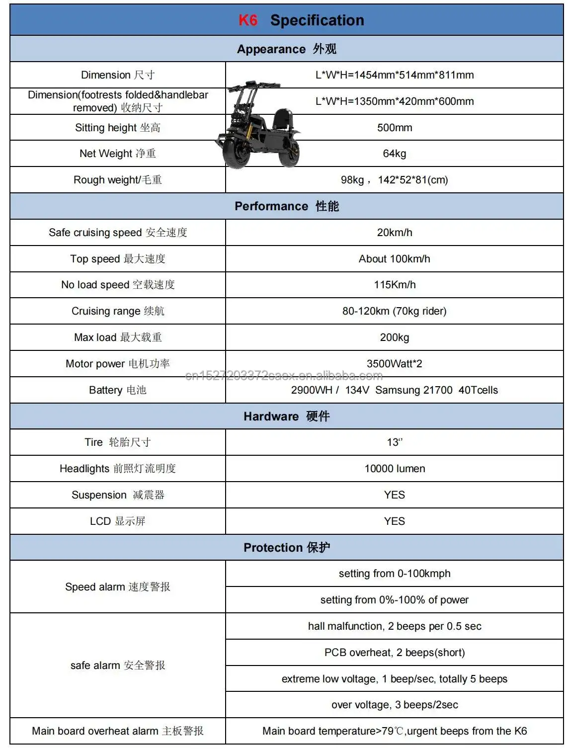 Begode K6 Electric Motorcycle 13 Inch Extreme Bull K6 Electric Scooter ...