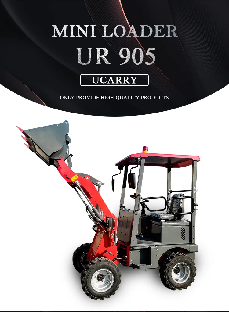 500kg Mini Front End Loader Hydrostatic Walking System Small Wheel ...
