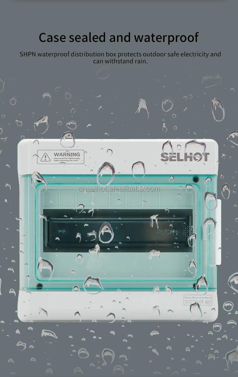 SH6PN High Quality 6-Way Plastic IP66 Waterproof Panel Mounted Electric ...