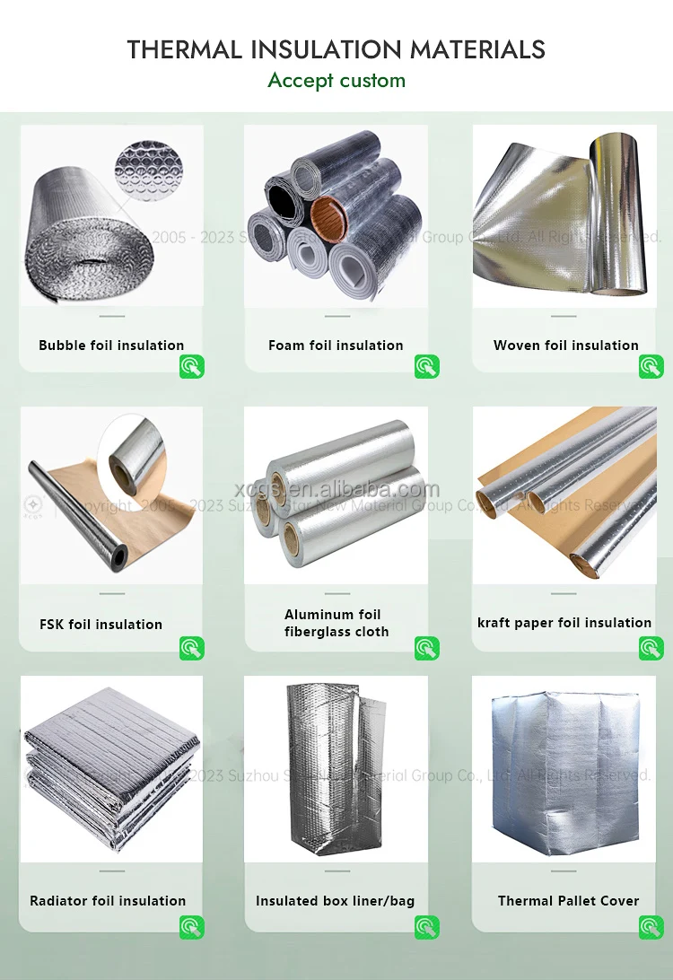 Aluminum Foil Heat Thermal Insulation Pallet Cover Cargo