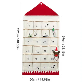 24 Pockets Triangle Non-woven Fabric Advent Calendar Kid Advent ...