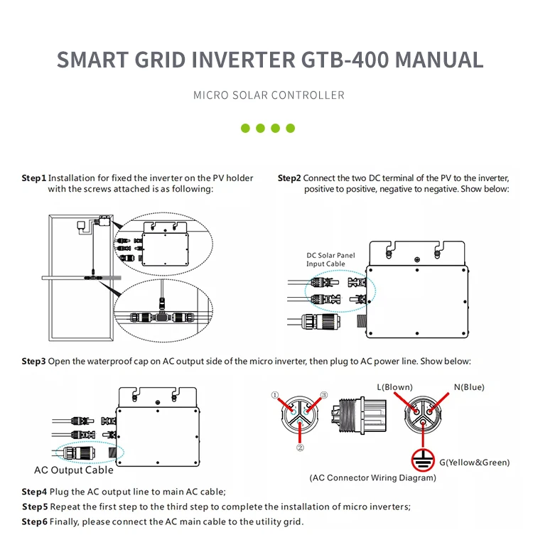 Micro Inverter Microinverter 1500w On Grid Grid Tie Micro Solar ...