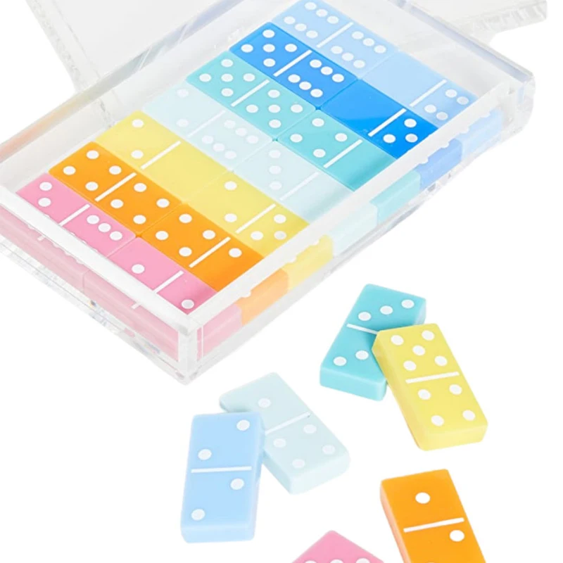 Colorful Acrylic Domino Set Bright Acrylic Domino Blocks Custom Lucite ...
