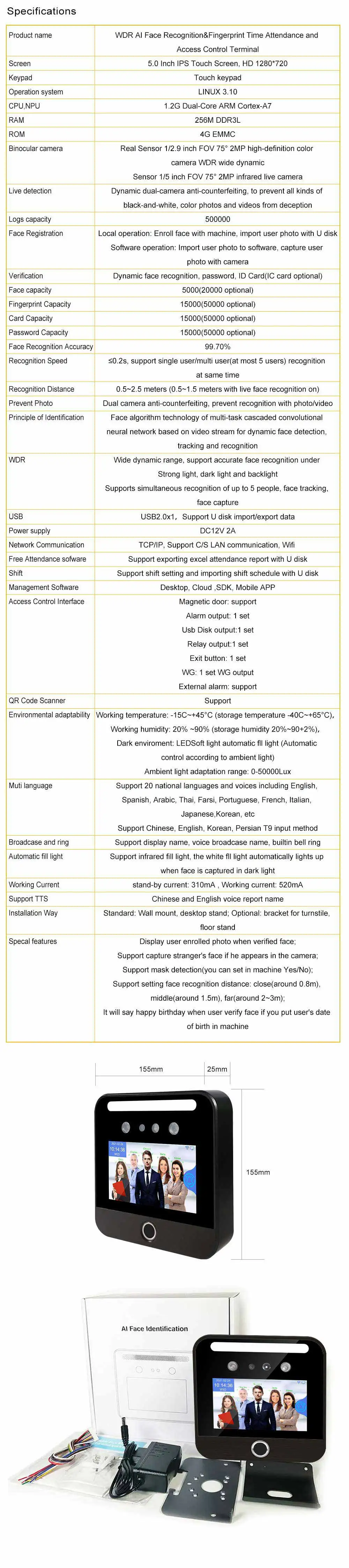AI03F Face and Fingerprint Recognition Attendance System