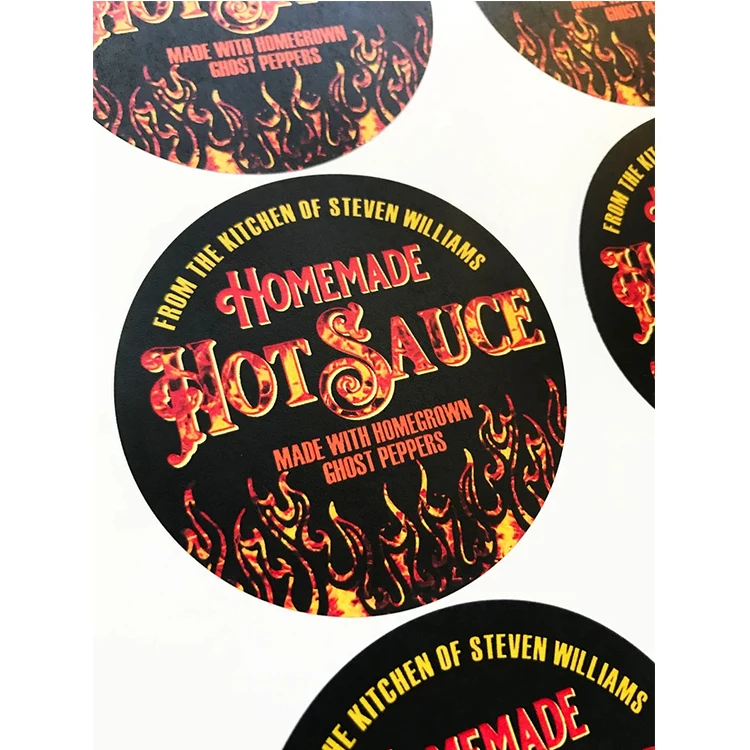 Hot Sauce Labels Templates