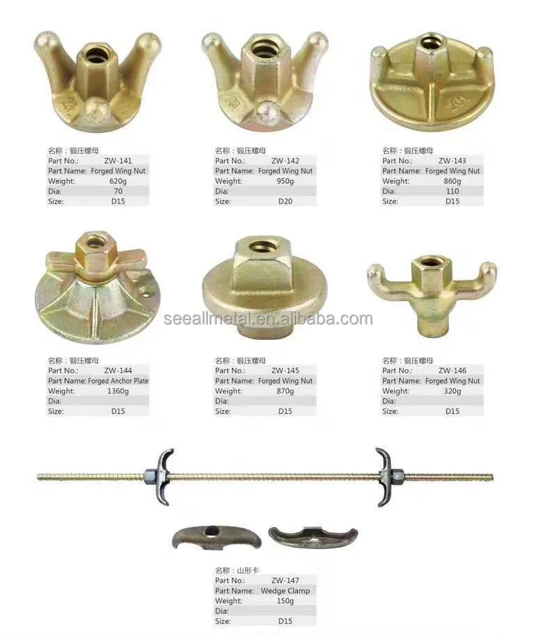 British Style Right Angle Fasteners Wing Nut Formwork Accessories Tie ...