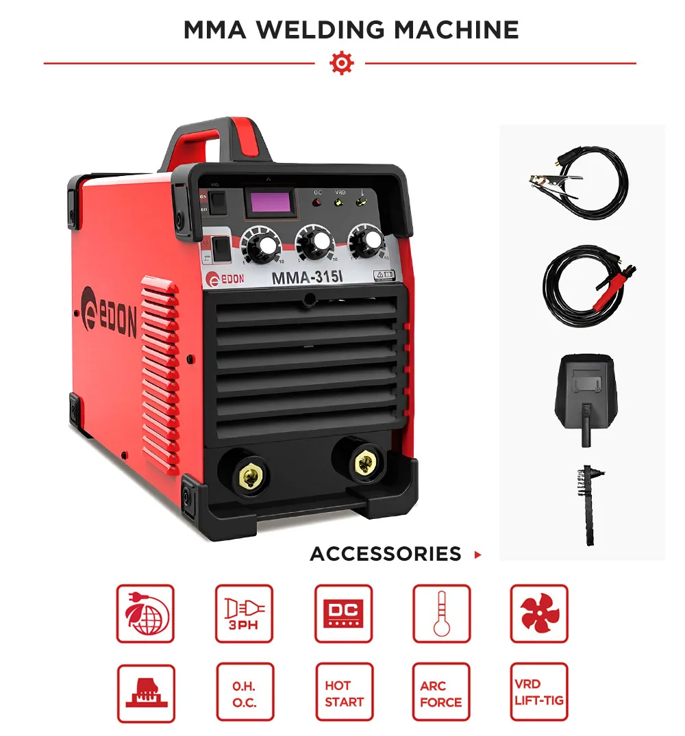 EDON Hot Start Anti-Stick VRD Heavy Duty Mma IGBT Welder