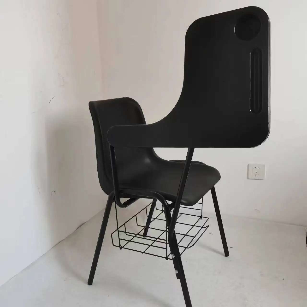 Modern Study Desk and Stackable School Chair with Tablet Writing Pad ...