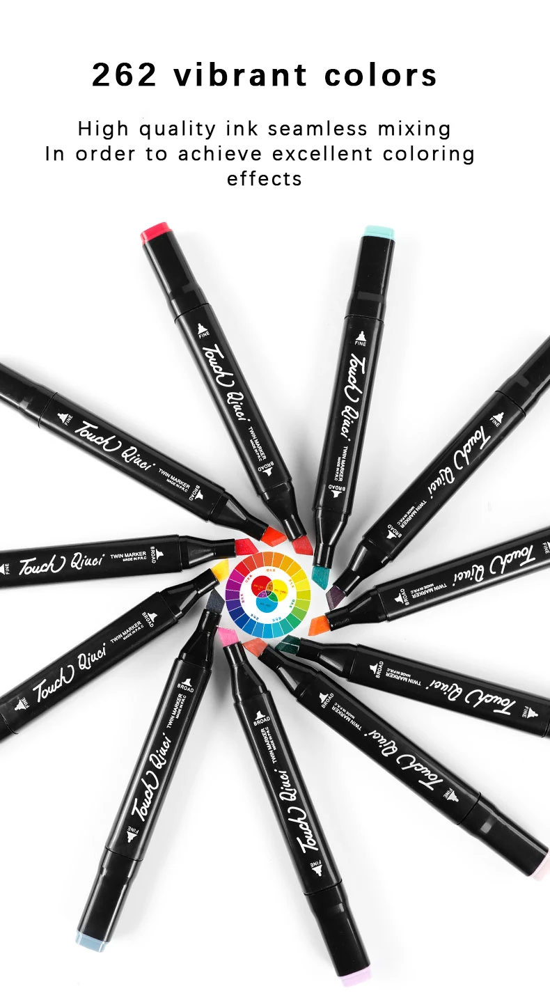 Bo Yi Xuan Art Marker Pen Set - 262pcs Portable Poster Colour DIY