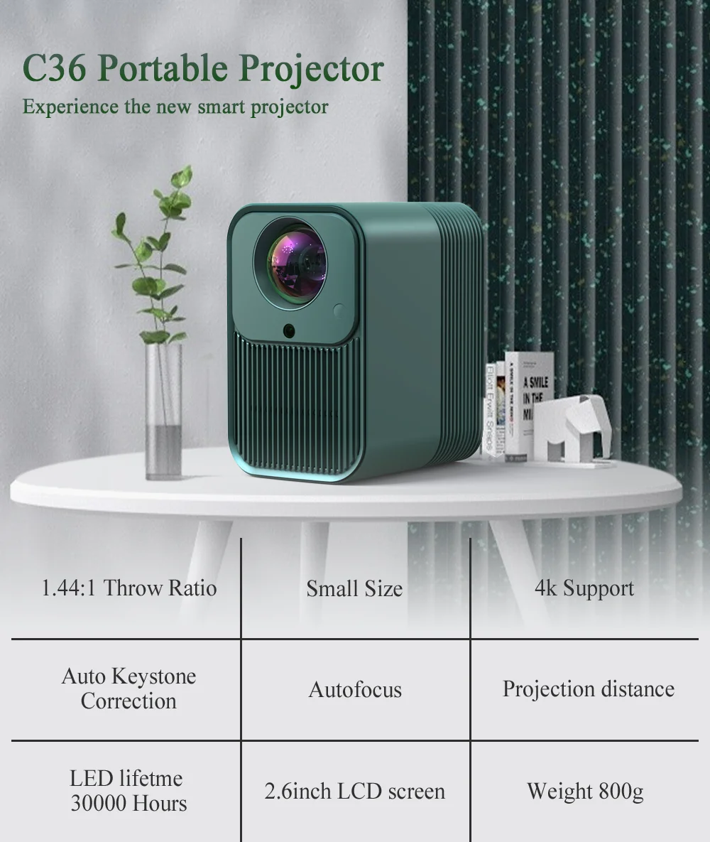 Theater Mini Projector Full Hd Smart Wifi Android Portable Camping Native Lcd 720p Led Video ...