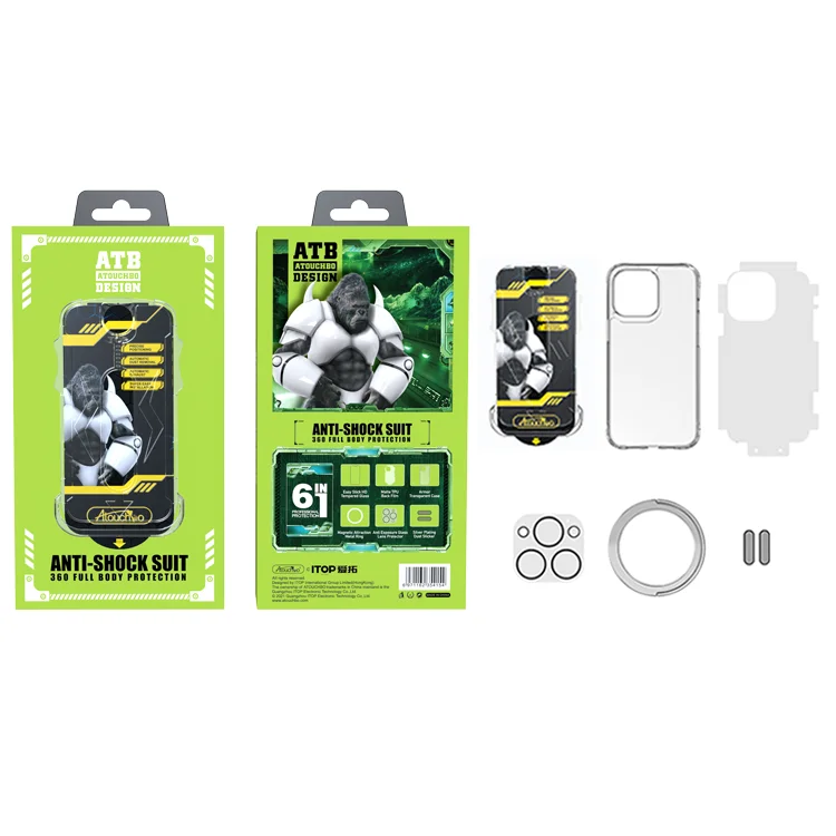 Atouchbo 6 In 1 Protection Set For Iphone 15 Case With Screen Protector ...