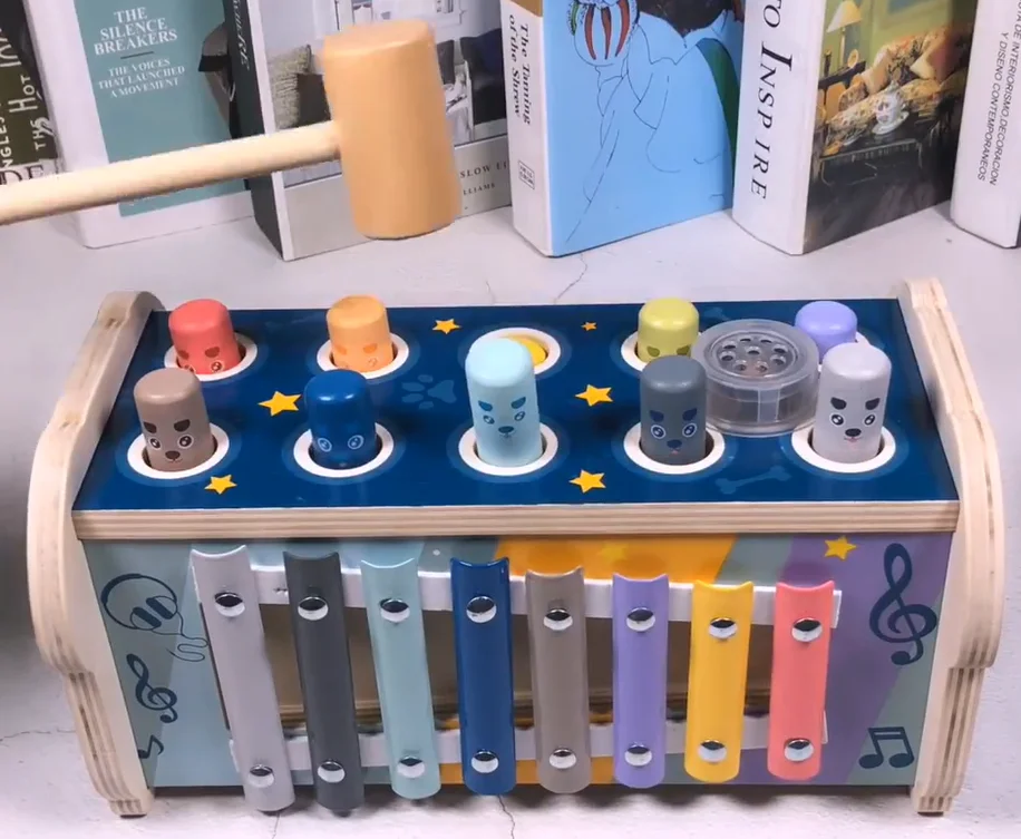 Wooden Hit Hammer Game Toy - Educational Fun for Kids