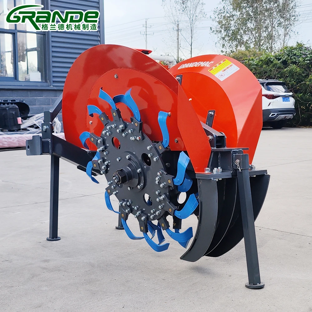 Farm Implement Tractor Mounted Double Disc Trenching Machine with ...