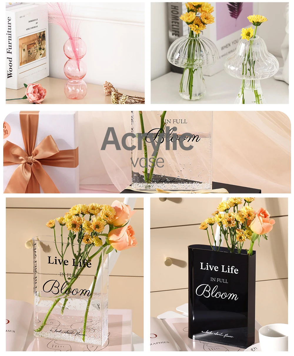 3pcs Vases Set Coffee Table Decor Flower Vases Modern Ceramic Vases For ...