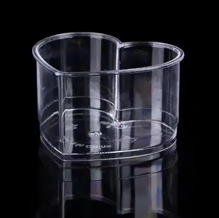 Heart-shaped Clear Mousse Cup Plastic Cup Disposable Cake Ice Cream Cup ...