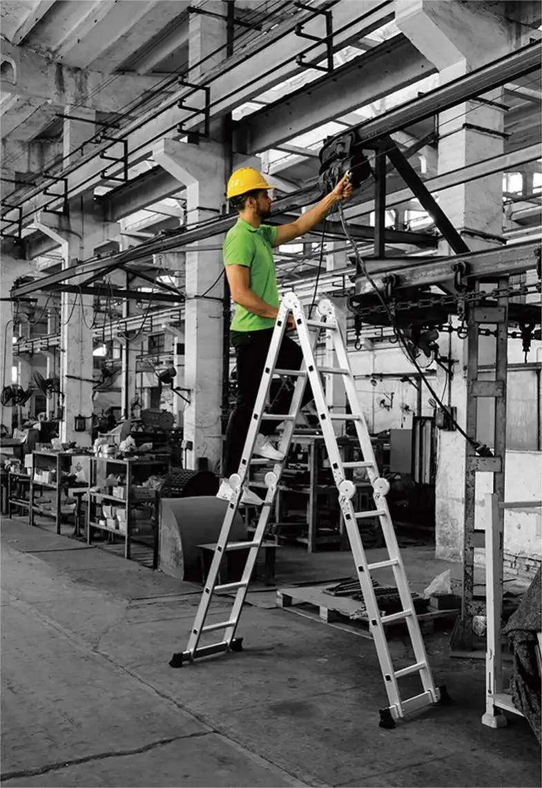 Multipurpose Work Platform Adjustable Ladder Telescopic Double Sided ...