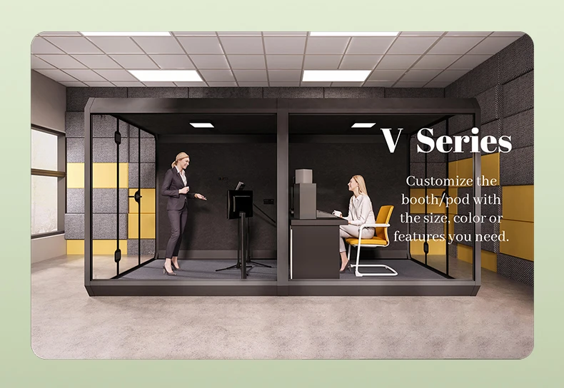 Indoor Office Booth Large Size Office Pod Meeting Conference Prefab ...