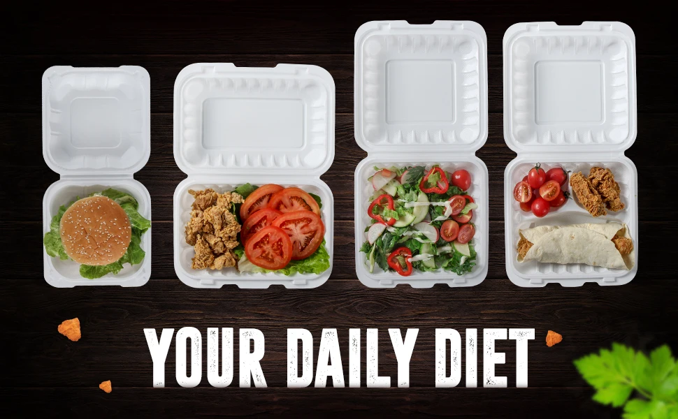 MFPP Clam Shell Containers - Durable, Reusable & Microwave Safe
