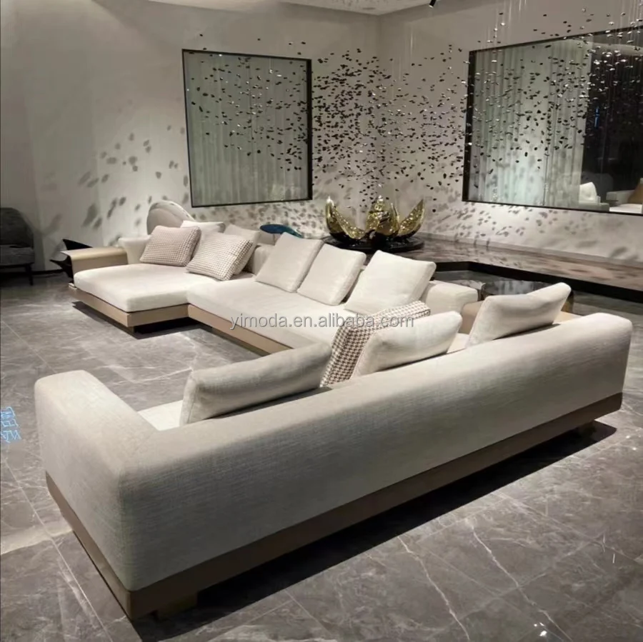 Convertible Sectional Sofa With Reversible Chaise Lounge Fabric ...