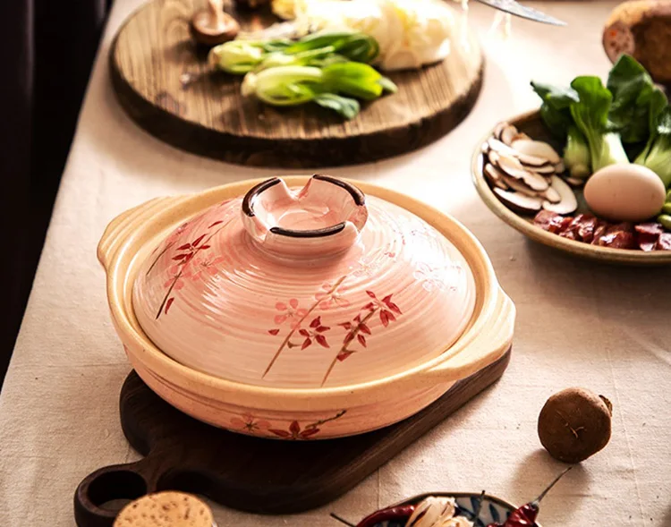 Japan Style Classic Ceramic Clay Soup Pot Ceramic Cooking Pot With ...
