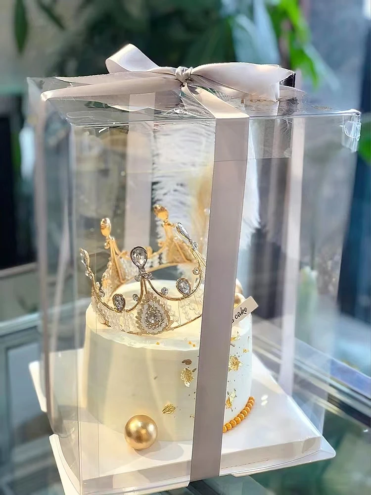 Wholesale Tall Transparent Plastic Cake Boxes for Weddings