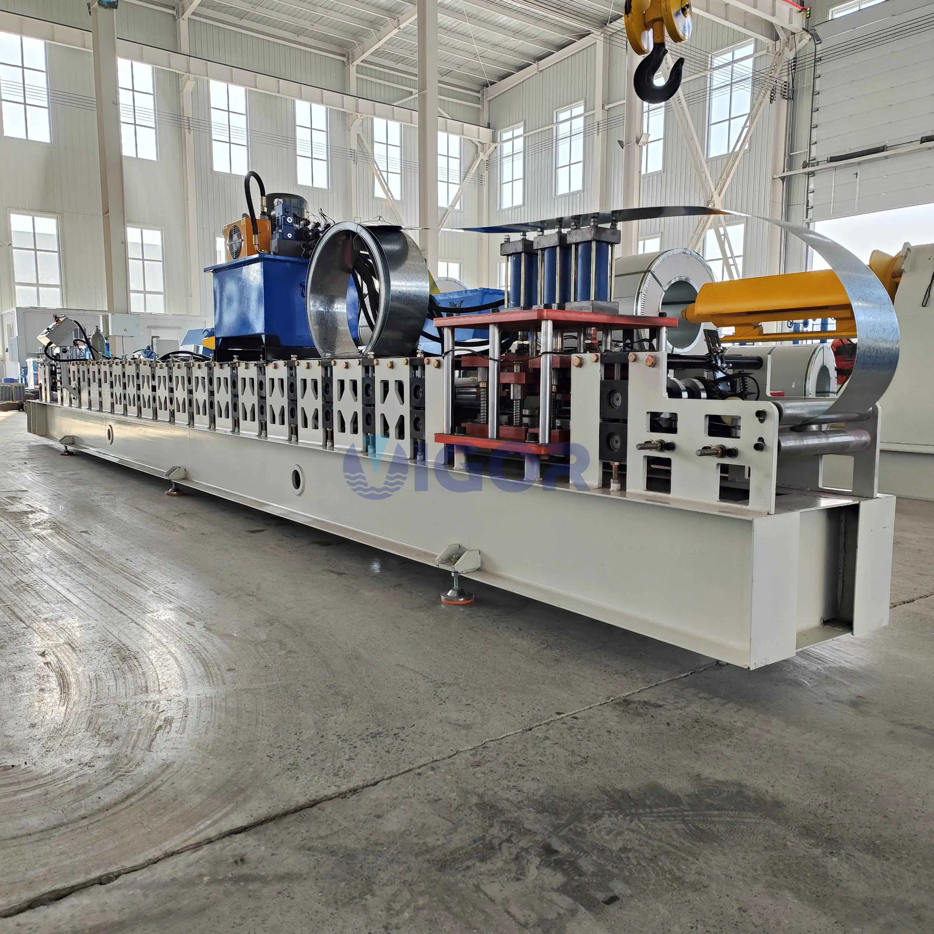 Roller Shutter Door Guide Used Bottom Rail Roll Forming Machine Metal Door Frame Automatic Roll ...