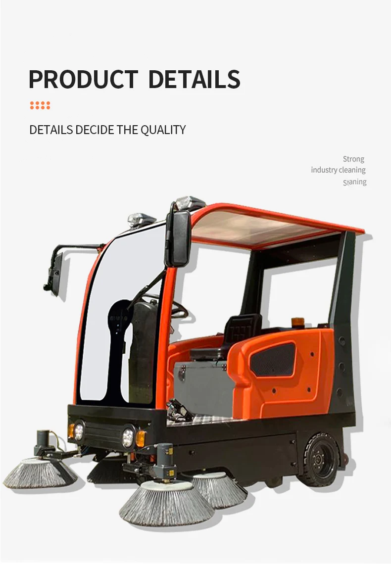 Outdoor Driving Cordless Industrial Electric Warehouse Vacuum Sidewalk ...