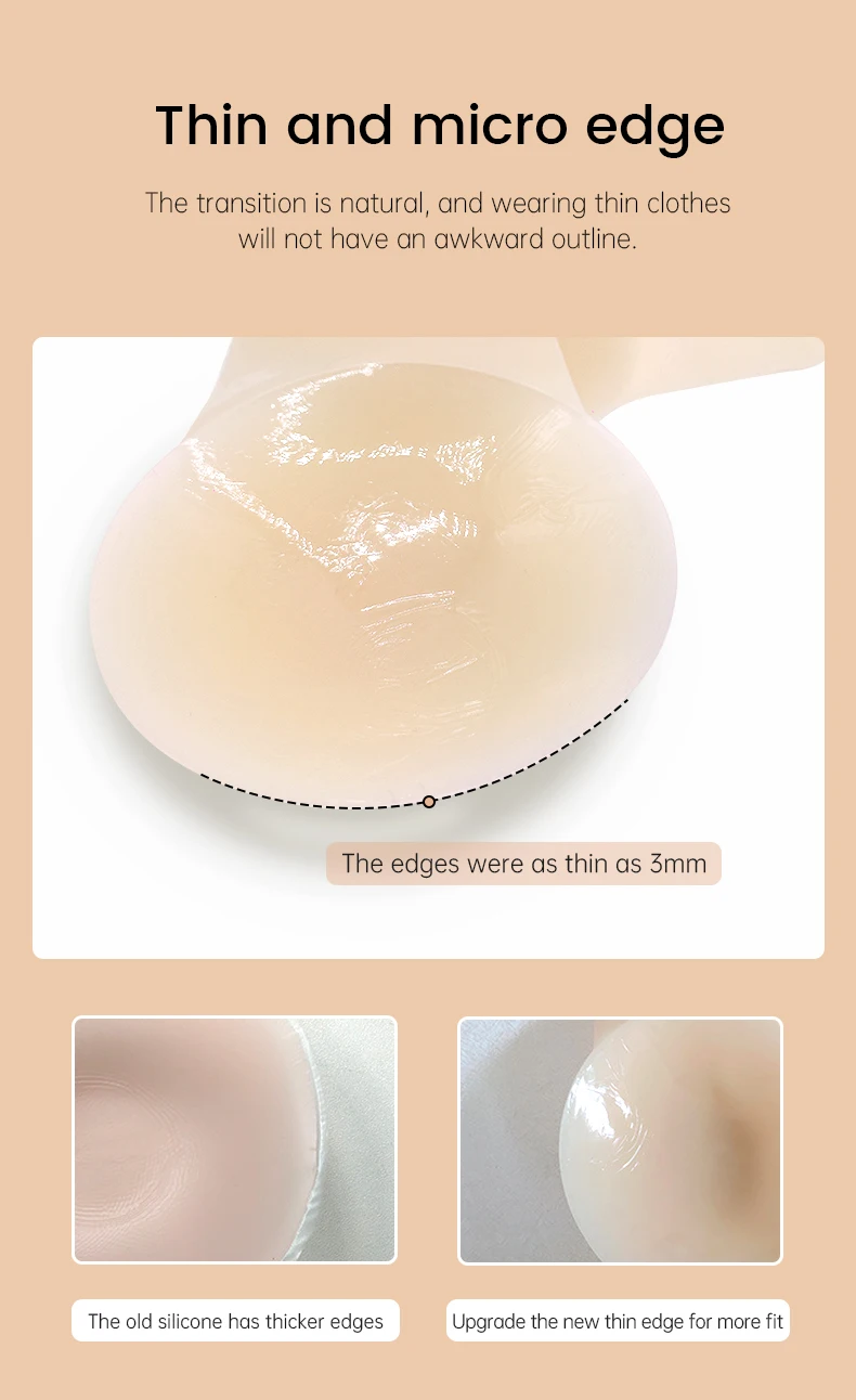 Women Push Up Bras Self Adhesive Silicone Strapless Invisible Bra ...