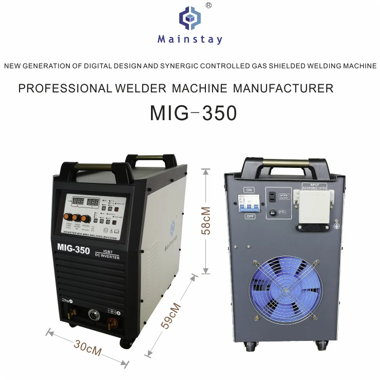 MIG350 Inverter MIG Welder 350 Amp - Professional CO2 Machine
