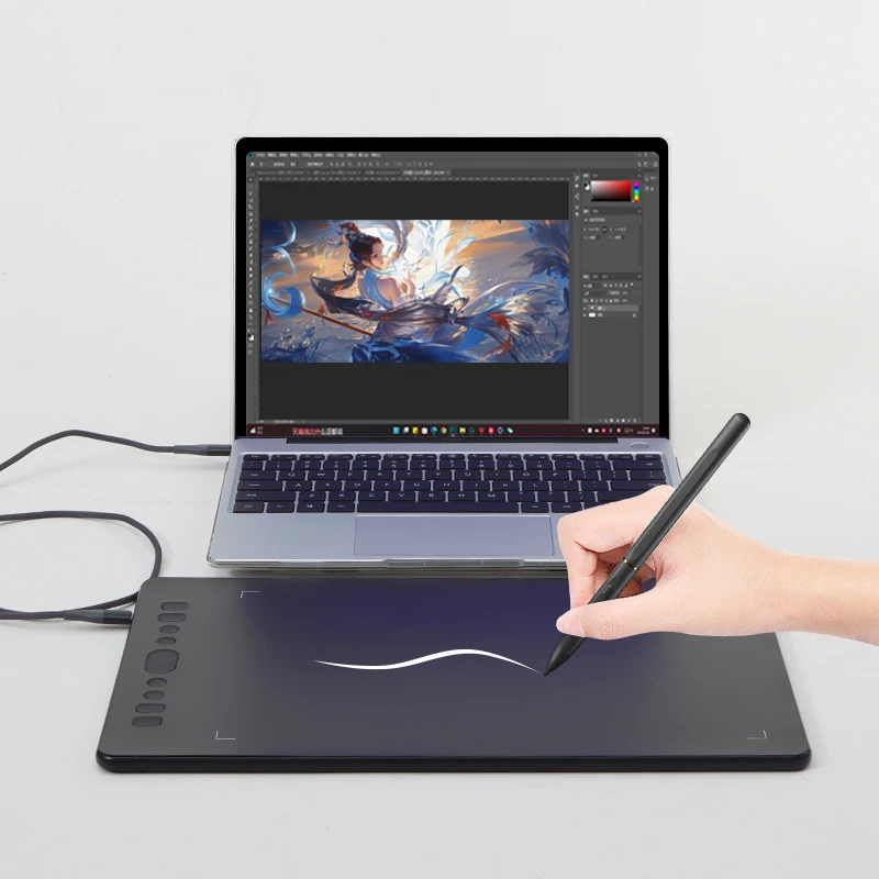 Professional 10 Inches Digital Graphic Drawing Tablet Wireless Stylus ...