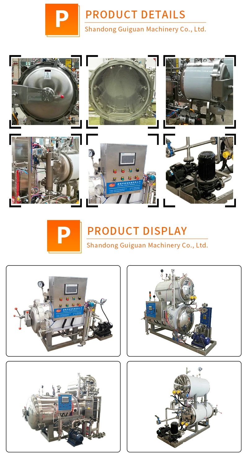 Industrial Automatic Autoclave Sterilization Machine Water Immersion ...