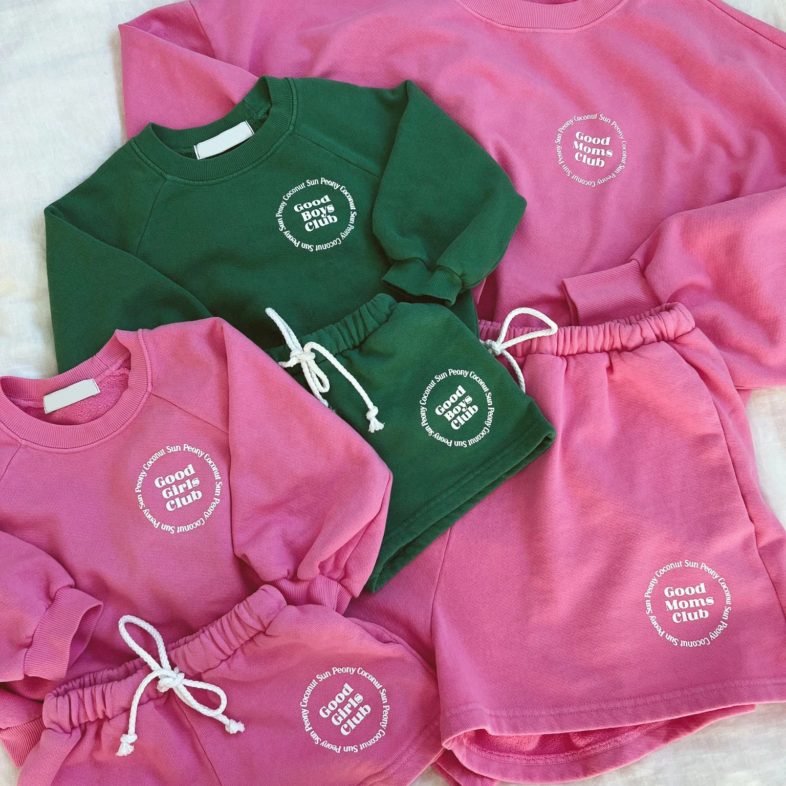 Spring Summer Sweatshirt Shorts Set - Family Matching Outfits
