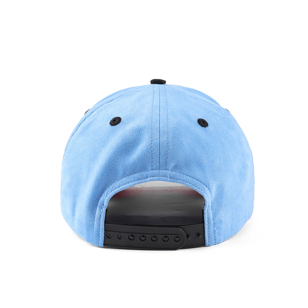 Hot Hat Design 5 Panel Suede Blue and Black Baseball Caps With Custom ...