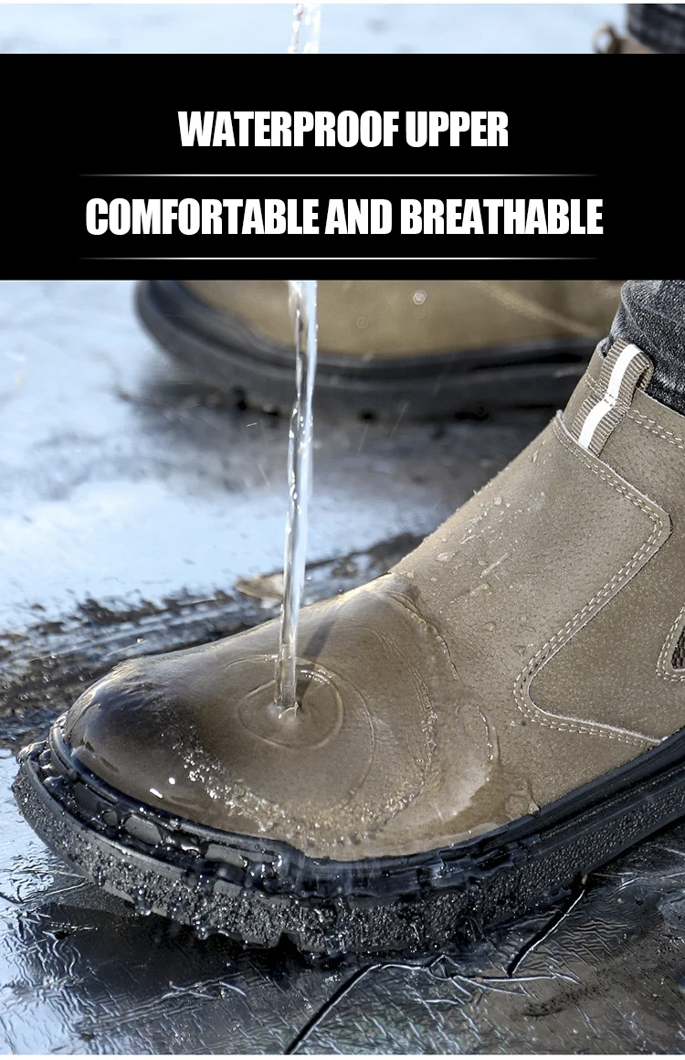 Work Shoes S3 Steel Toe Leather Boots Ce Certificate Indestructible ...
