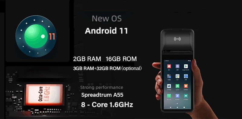 Smart POS Terminal Nexgo N3 - Android 11, 5-Inch Touchscreen, 4G, NFC ...