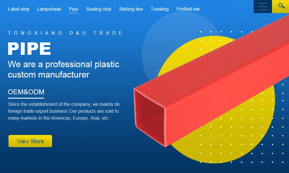 Hexagon HDPE PVC ABS Tube Pipe - Custom Sizes & Shapes