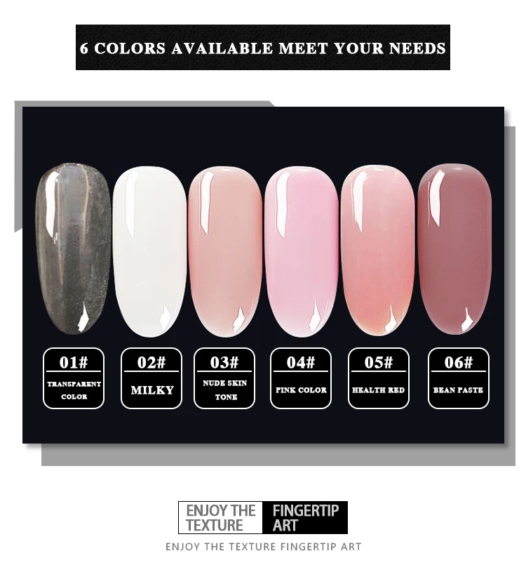 HS Private Label Long Lasting Nail Extension Biab Soak off UV LED ...