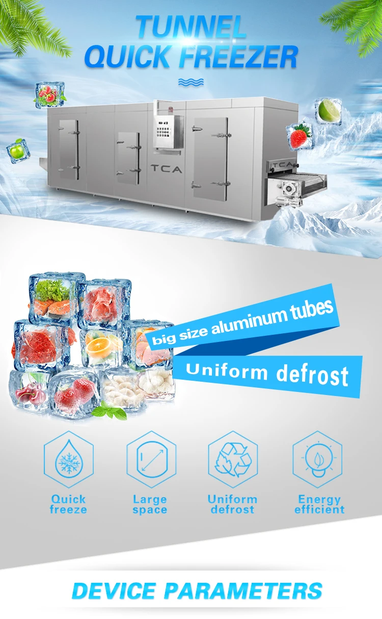 Individual Industrial Iqf Shock Blast Freezer Tunnel Quick Fast ...