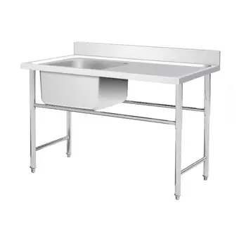 Stainless Steel Commercial Industrial One Compartment Sinks Table With ...