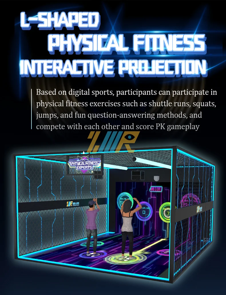 L-Shaped Physical Fitness Interactive Games for Indoor Playground ...