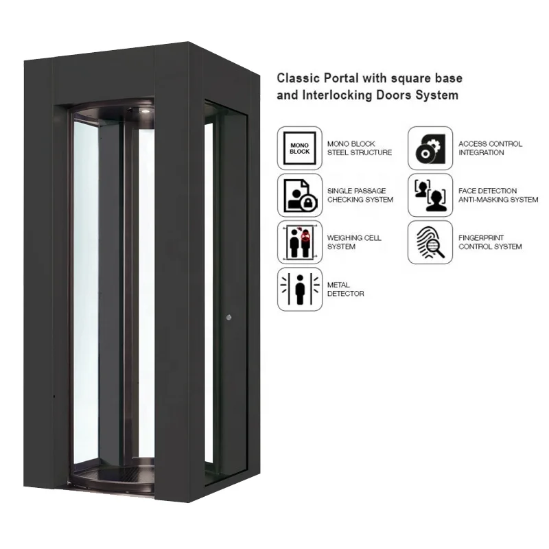 Alibaba.com: Square Base Mantrap High Security Portal with Interlocking ...