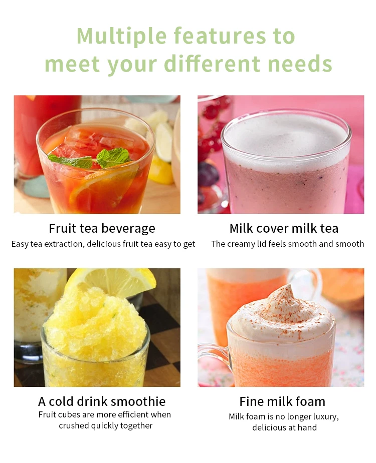 Commercial Automatic Blender Bubble Tea Smoothie Mixer Fruit Juice Ice ...