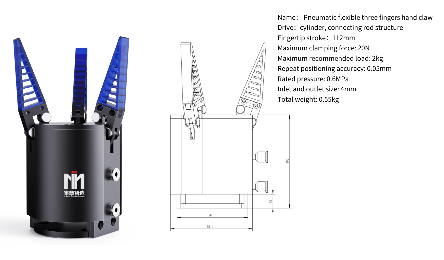 Heavy-duty Robot Arms Gripper for 6 Axis Collaborative Cobot Arms for ...