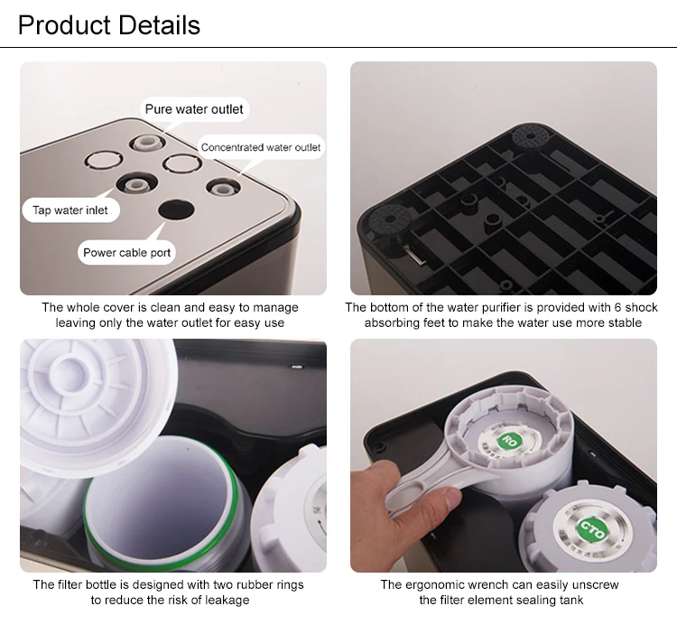 Commercial Office Tds Display 600g Ro Water Filter System Without Tank Direct Drinking Reverse ...