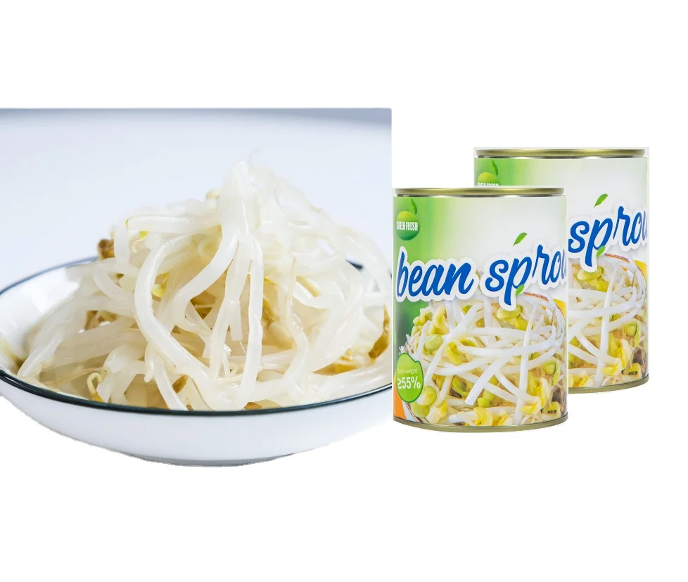 Fresh Canned Food Canned Mung Bean Sprouts In Brine In Tin 425g Low ...