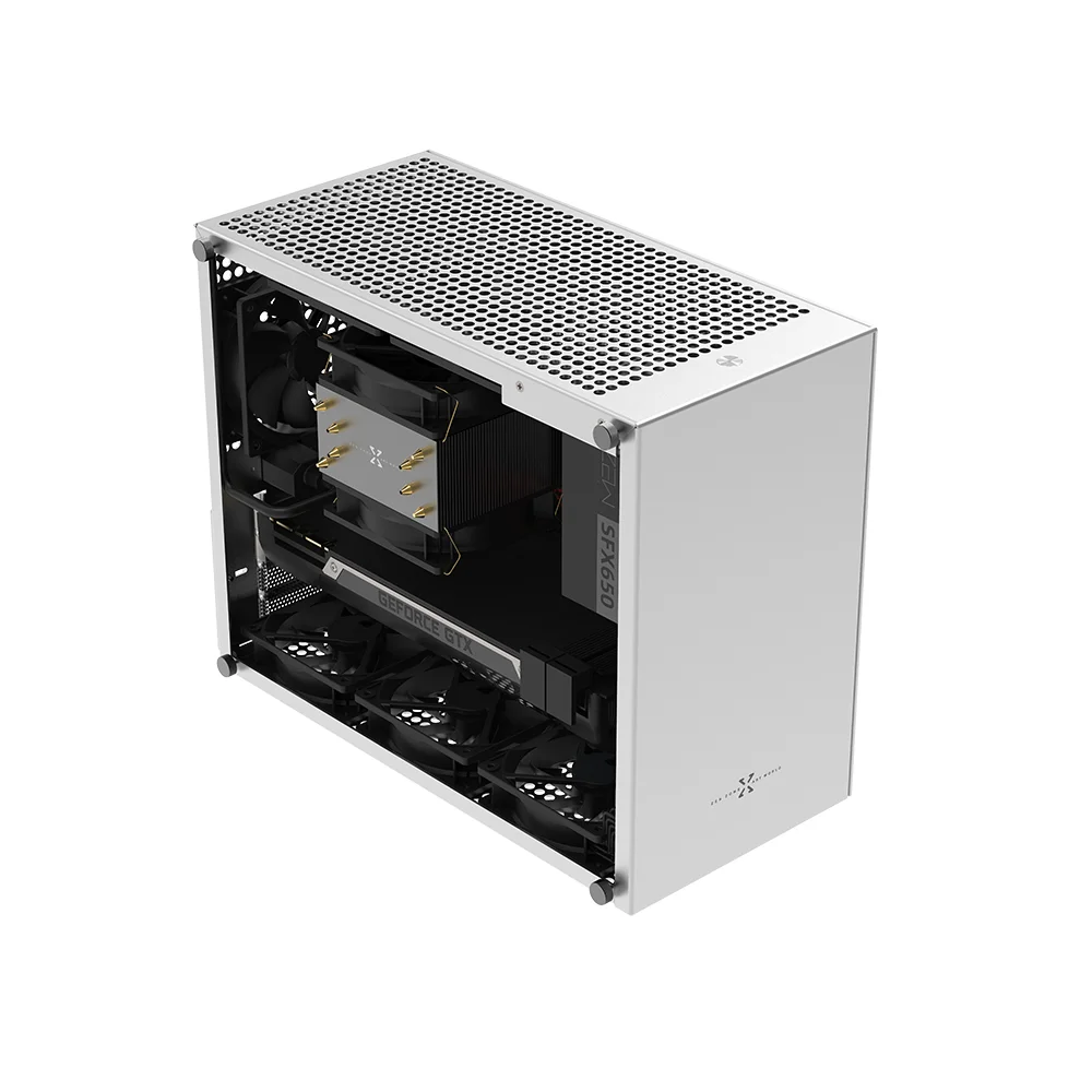 Silver Aluminum MATX Computer Case for Gaming & Home Office, DIY ...