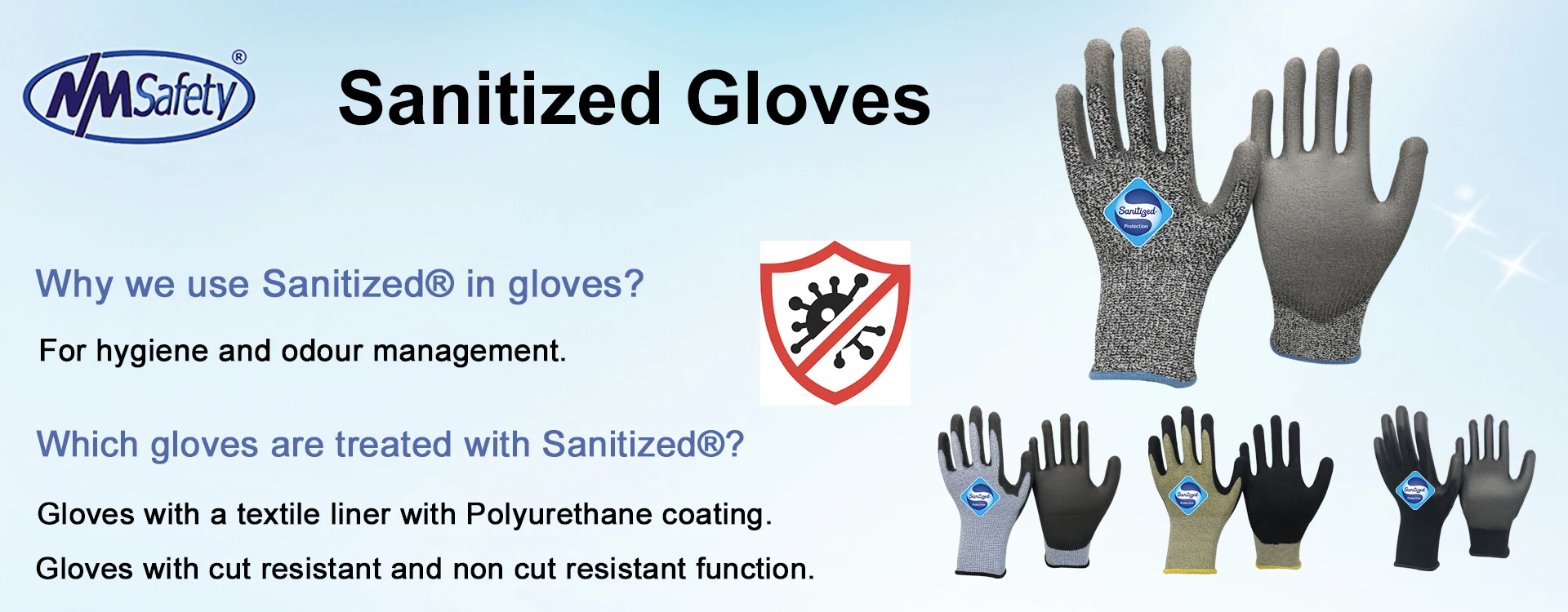 Sanitized Cut Resistant Gloves Level 2 PU Glove Manufacturers EN388 CE ...